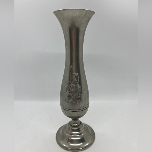 Stieff | Accents | Stieff Pewter Bud Vase Roses 6 34 Inch High | Poshmark